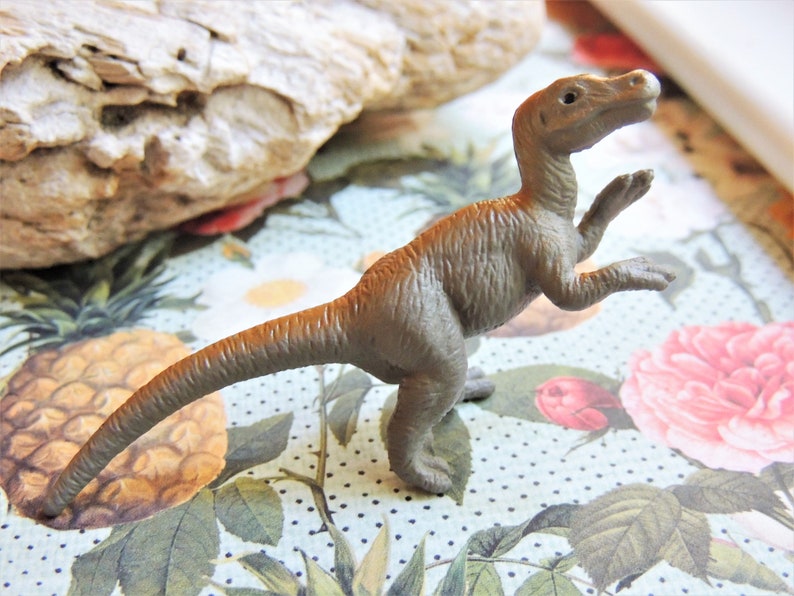 DINOSAUR MINIATURE Dino Velociraptor Figure Figurine Fairy Garden ...