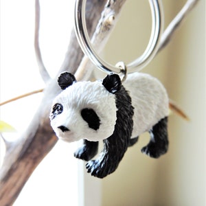 KEYCHAIN Key Chain Giant PANDA Bear Key Ring Key Fob Animal Cute Fun ...
