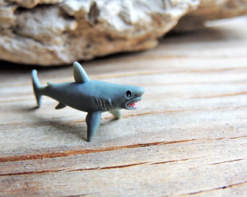 Great White Shark MINIATURES Sea Animal Figure Dollhouse Fairy Gardens ...