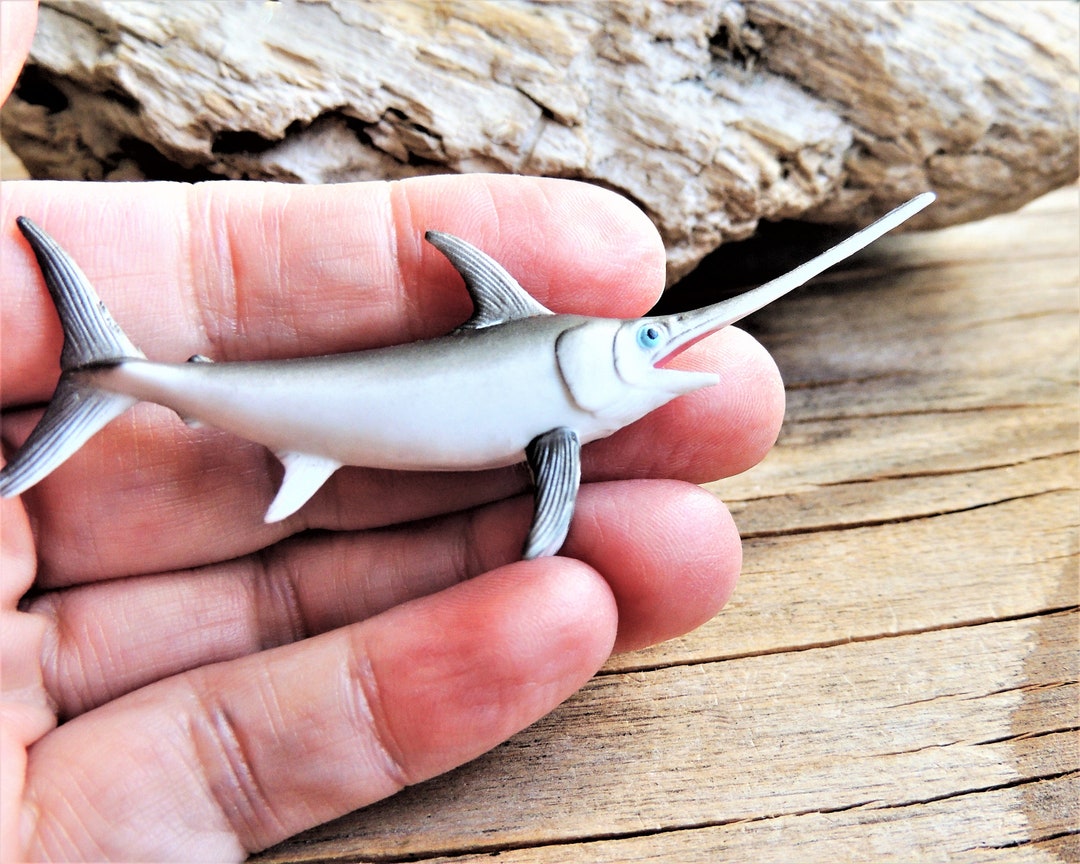MINIATURE SWORDFISH Animal Figurines Figure Dollhouse Fairy Garden ...