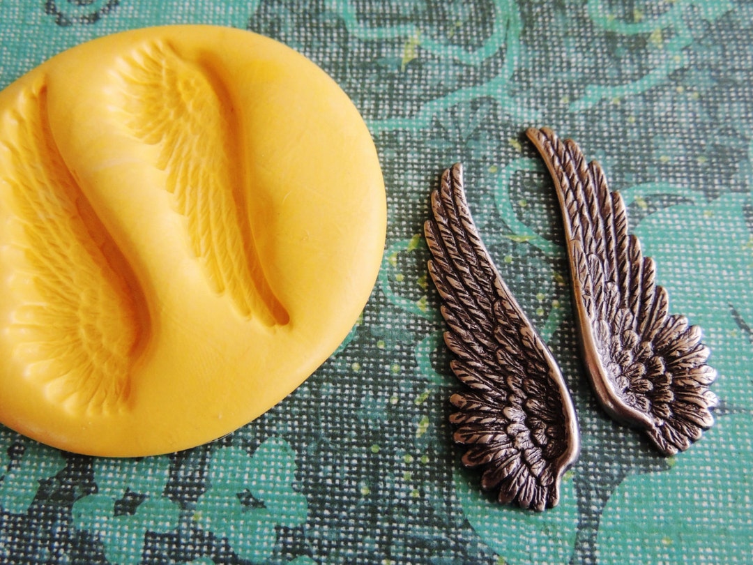 Angel Wings Mold | Silicone Push Molds | Polymer Clay Resin Chocolate ...