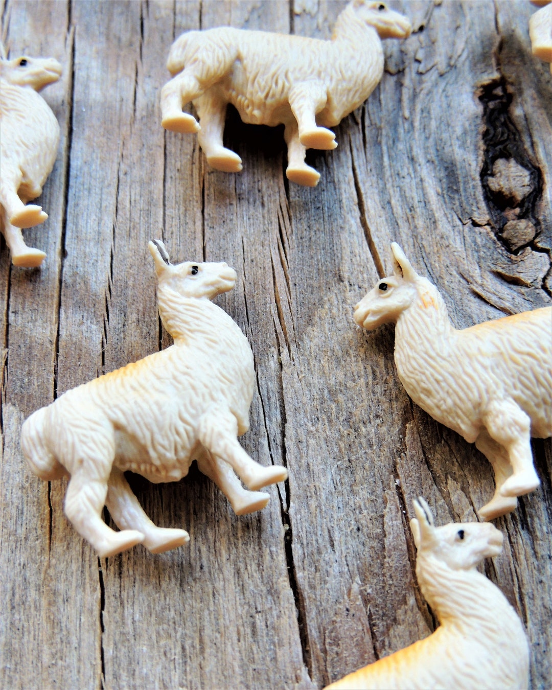 MINIATURE LLAMAS Farm Animals Figurines Figures Fairy Gardens Dollhouse ...