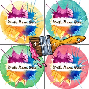 Watercolor Paint Splatter PRINTABLE PDF RA Door Decs Student Desk Name ...