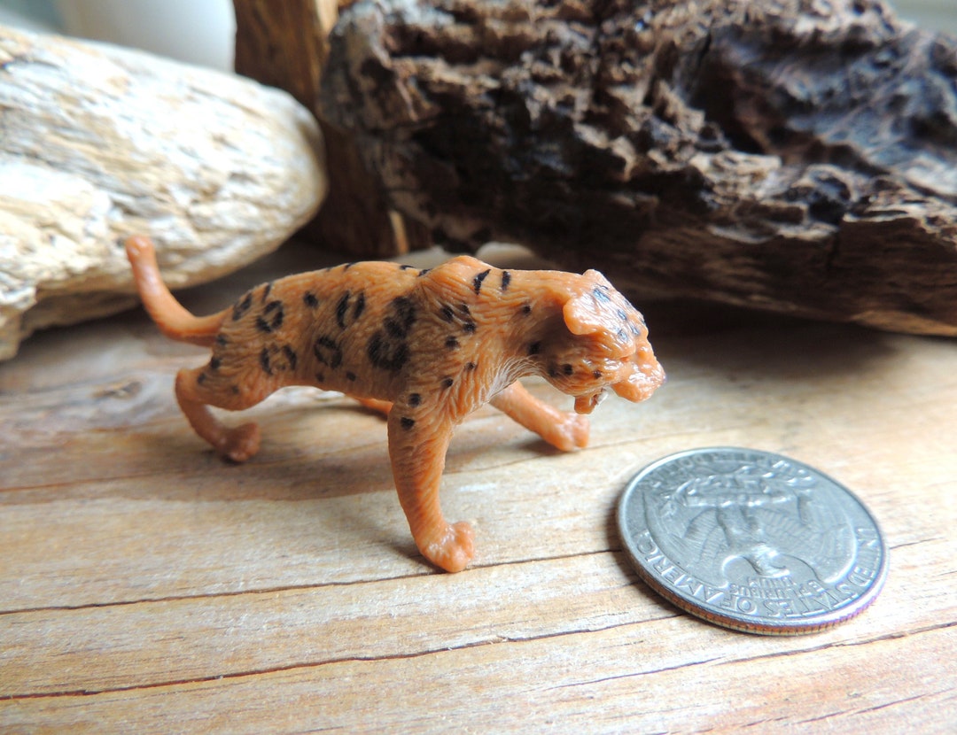 MINIATURE JAGUAR Plastic Animal Figures Figurines Fairy Gardens ...