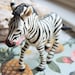 Large MINIATURE ZEBRA FOAL Animals Figure Figurine Fairy Garden Diorama ...