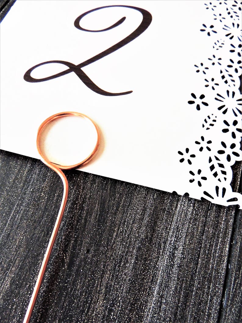 WIRE CARD HOLDERS Table Number Holder Wedding Gold Tall Wire - Etsy