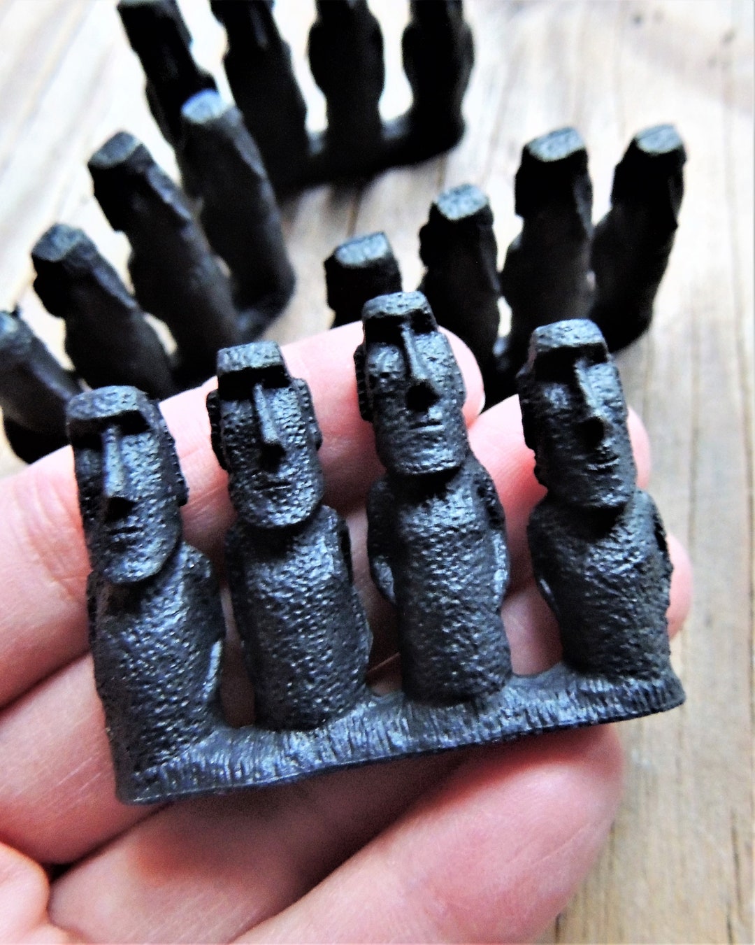 MINIATURE EASTER ISLAND Heads Landmark Replica Figures Figurines ...