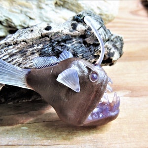 MINIATURE ANGLERFISH Deep Sea Fish Plastic Figure Figurine Dollhouse ...