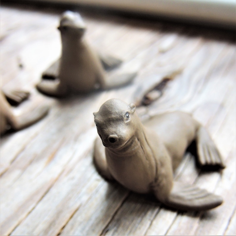 MINIATURE SEA LION Seal Animal Figures Figurines Mini Diorama | Etsy
