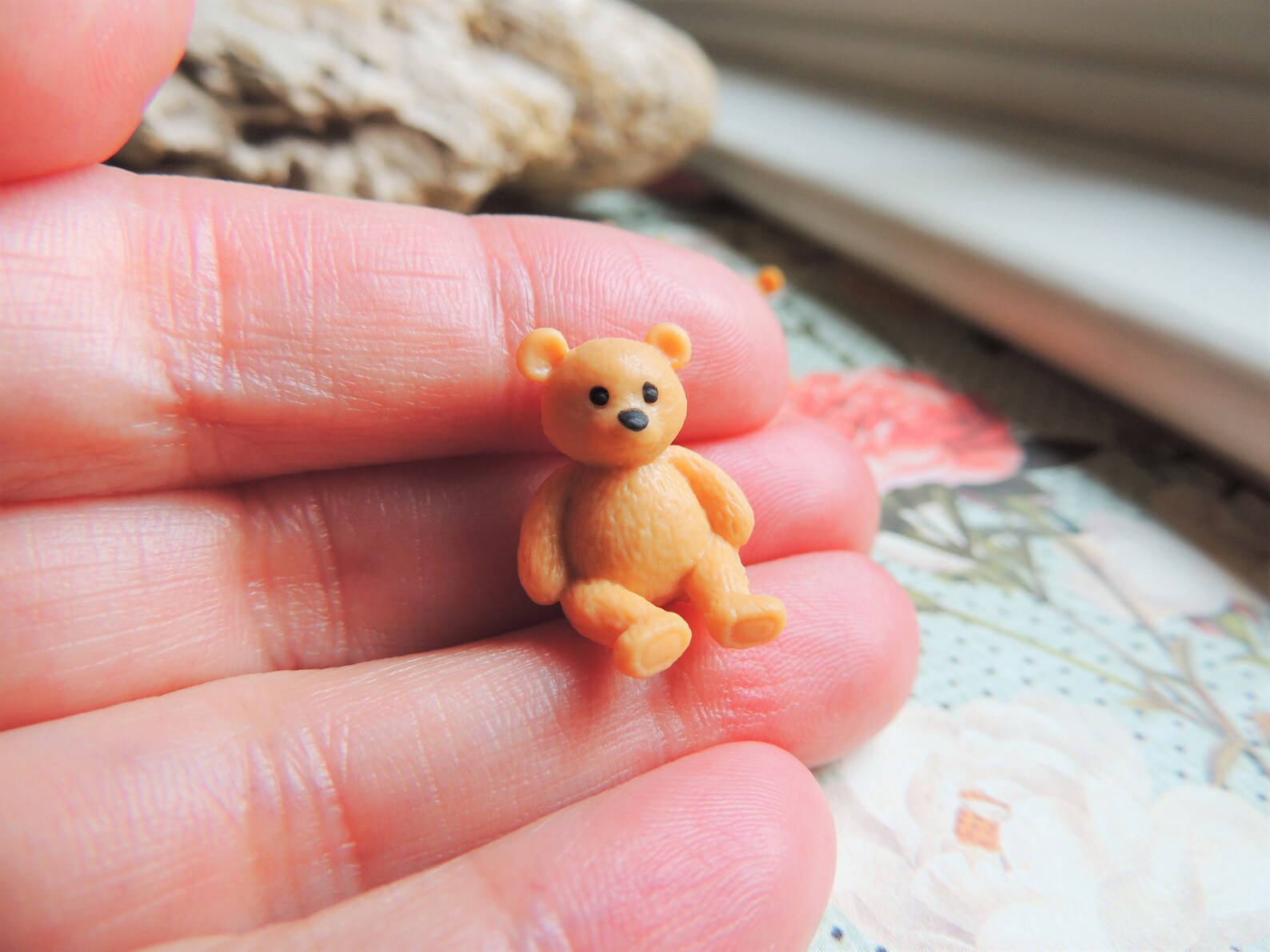 TEDDY BEAR MINIATURE: Figurine Figure for Crafts Dolls Fairy Garden ...