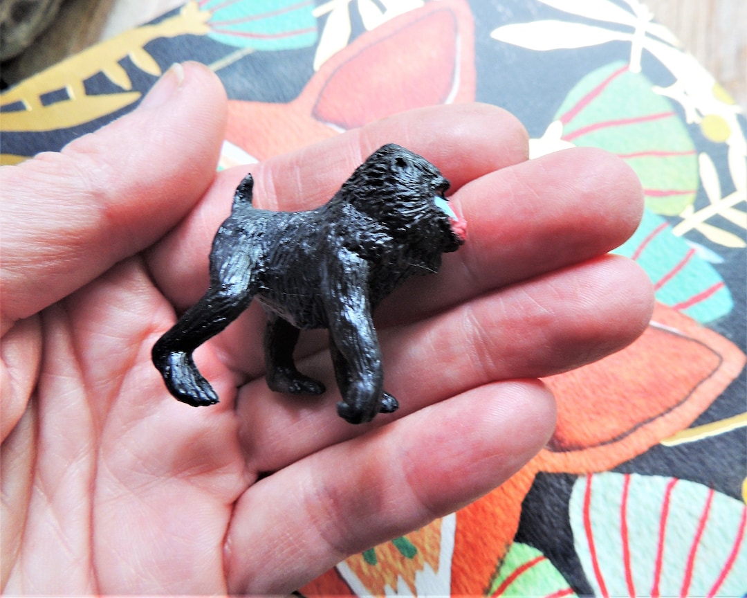 MINIATURE ANIMALS MANDRILL Monkey Plastic Animal Figure Figurines ...