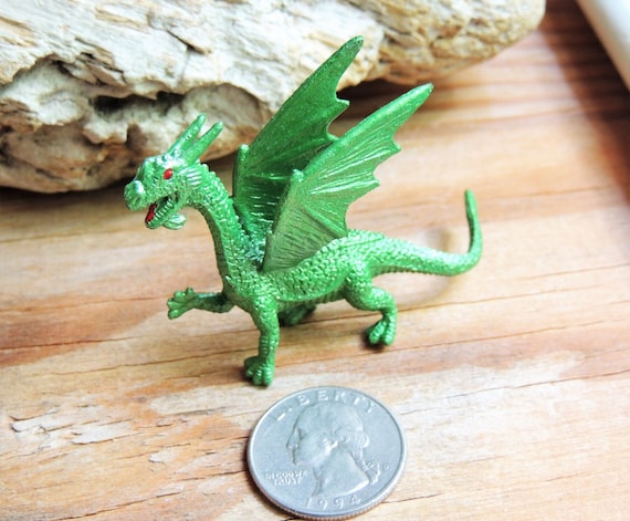 MINIATURE DRAGON Plastic Toy Figures Figurines Fairy Garden - Etsy