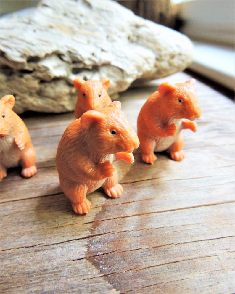 HAMSTER MINIATURE ANIMALS Animal Figures Figurine Dollhouse - Etsy