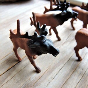 MINIATURES ELK Animal Figure Figurine Fairy Garden Dollhouse Diorama ...