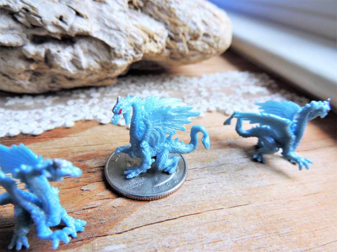Blue Dragon MINIATURES Tiny Figures Figurines Dollhouse - Etsy