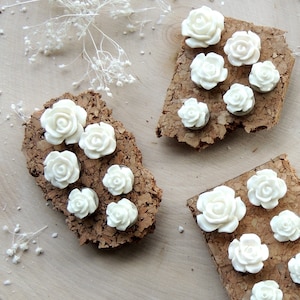 Pretty PUSH PINS Decorative Pushpins Cute Thumb Tacks Thumbtack Ivory ...