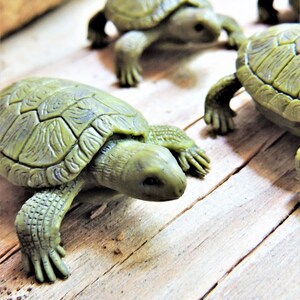 MINIATURE TURTLE Animals Plastic Toy Figures Figurine Dollhouse Diorama ...