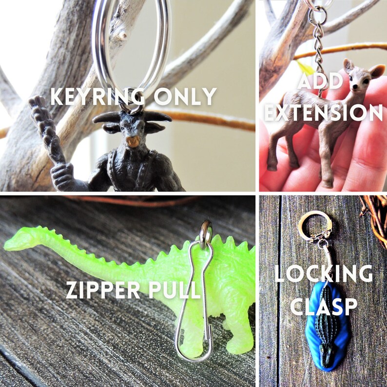 DINOSAUR KEYCHAIN Key Chain Blue Key Ring Key Fob Animal Cute Fun Cool ...