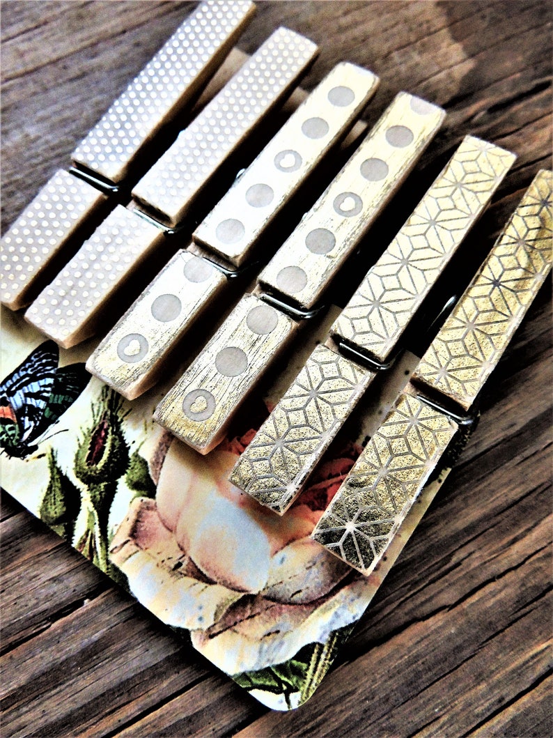 GOLD CLOTHESPINS Clothes Pin Decorative Magnets Push Pin - Etsy