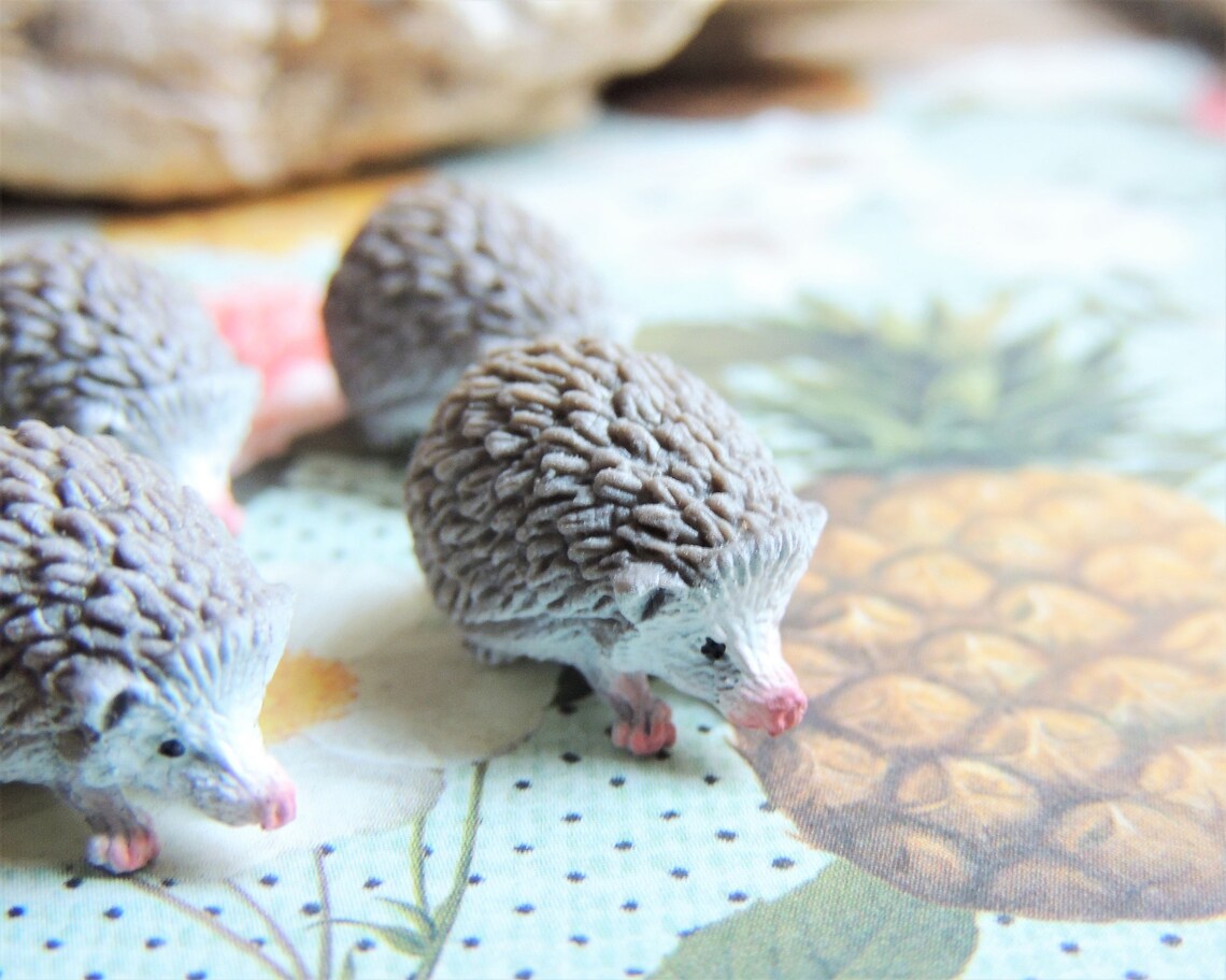 MINIATURE HEDGEHOG Animals Figures Figurines Fairy Garden | Etsy