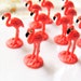 Set of Tiny MINIATURE FLAMINGOS Pink Flamingo Bird Animal Mini Figures ...