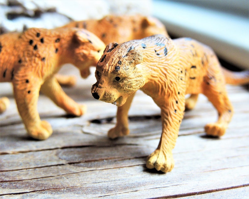 JAGUAR MINIATURE ANIMAL Figure Figurine Panther Fairy Garden Dollhouse ...