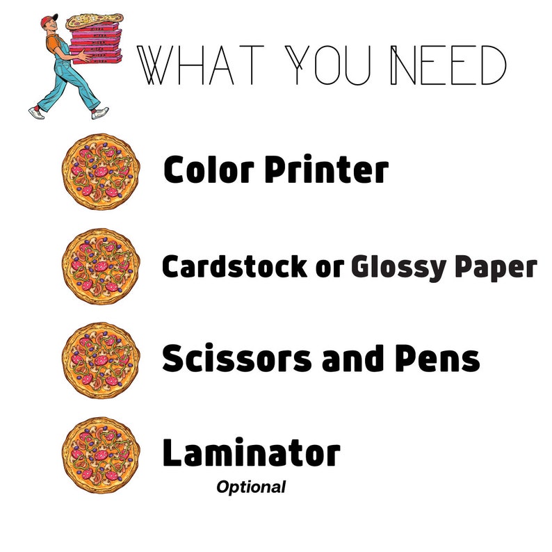 Pizza Slice PRINTABLE PDF RA Door Decs Student Desk Name Plates Name ...