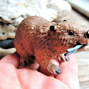 Large MINIATURE BEAVER Animals Figure Figurine Fairy Garden Diorama ...
