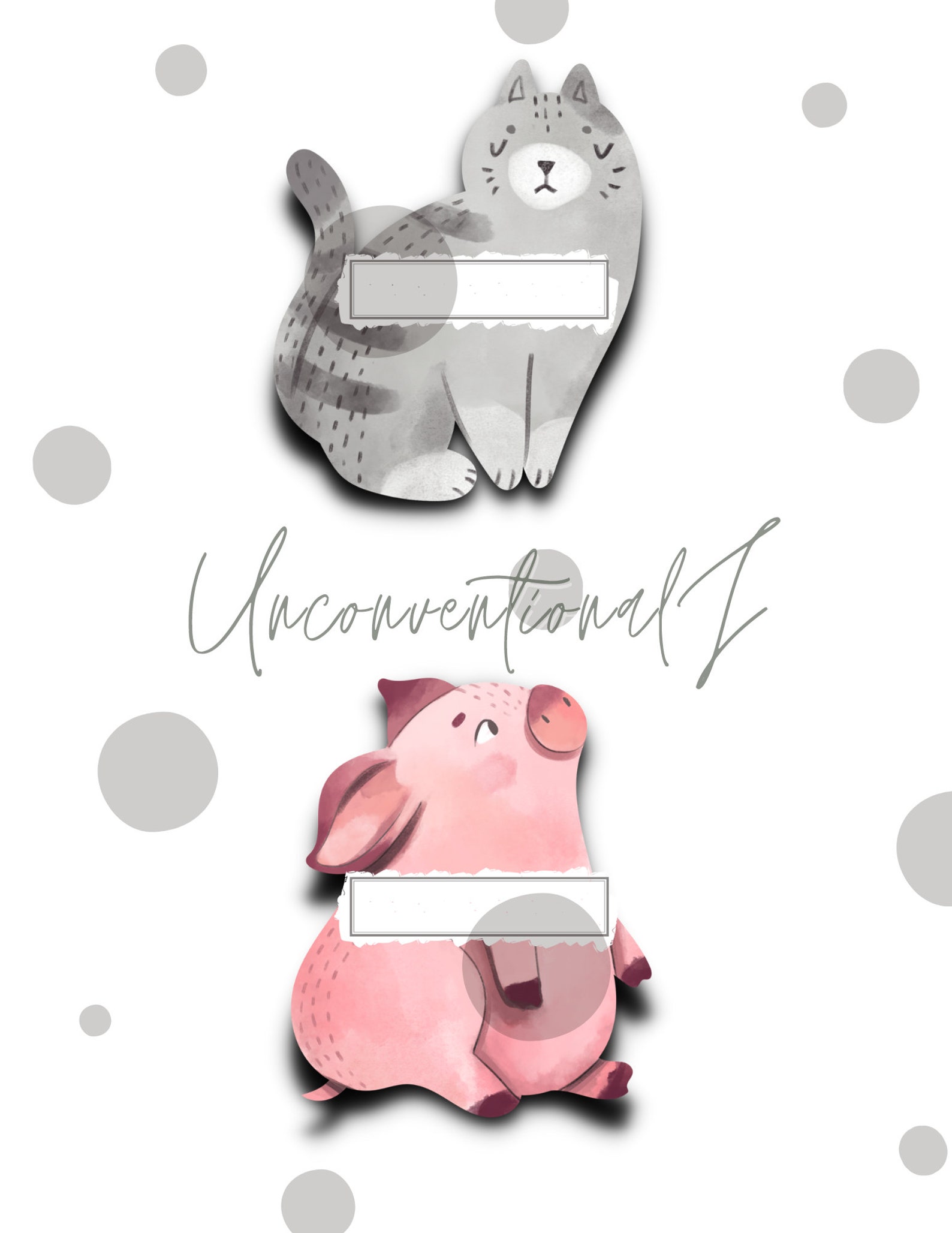 Cute Animal PRINTABLE PDF Student Desk Name Plate RA Door Decs - Etsy