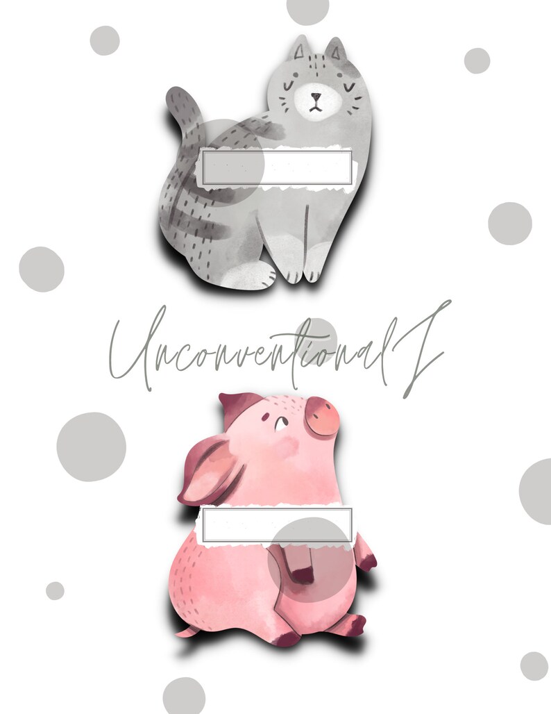 Cute Animal PRINTABLE PDF Student Desk Name Plate RA Door Decs - Etsy