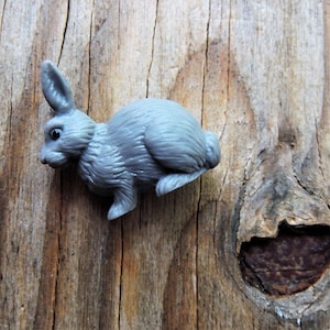 MINIATURE RABBIT Nature Plastic Animal Figures Figurines Dollhouse ...
