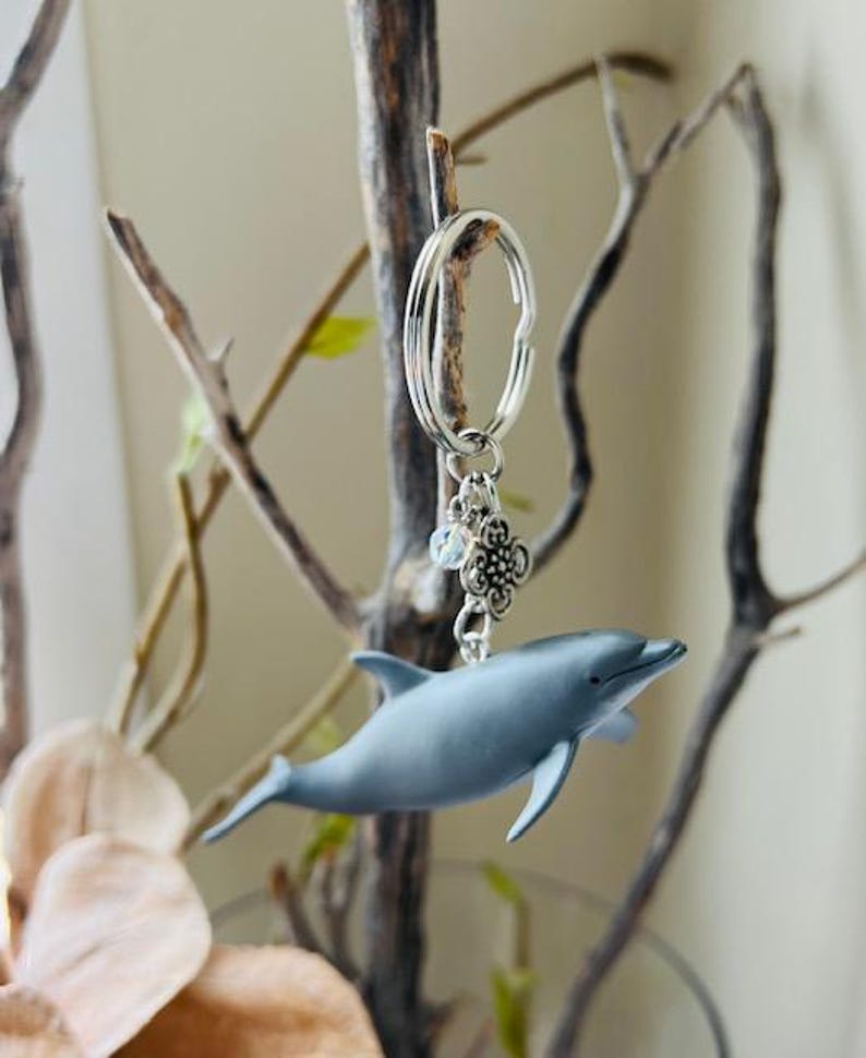 KEYCHAIN Key Chain DOLPHIN Key Ring Key Fob Animal Cute Fun Cool Unique ...