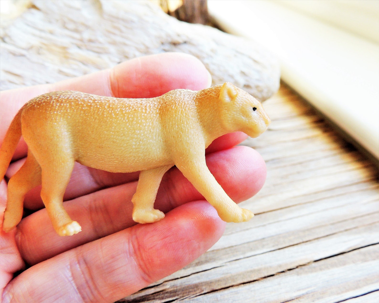 LIONESS MINIATURE Animal Figurines Figures Fairy Garden Dollhouse ...