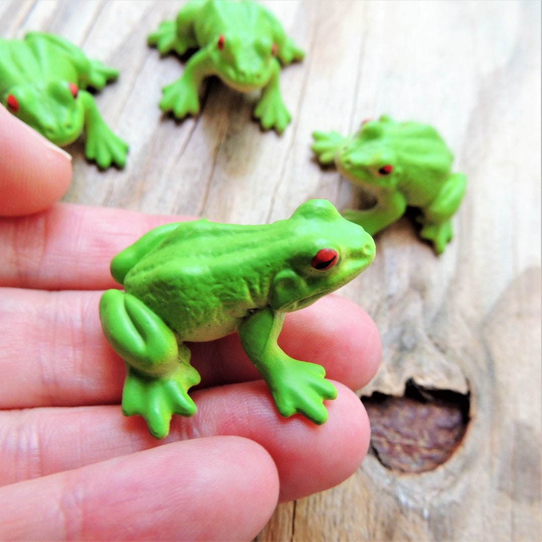 MINIATURE FROG Animal Figures Figurines Fairy Garden Dollhouse Diorama ...