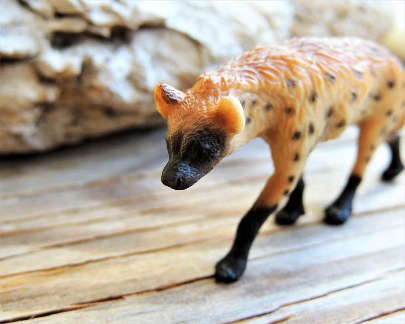 MINIATURE SPOTTED HYENA Animal Figurines Figures Fairy Garden | Etsy