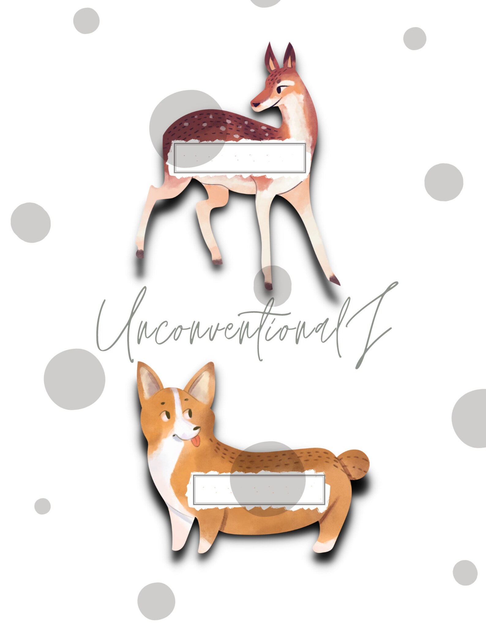 Cute Animal PRINTABLE PDF Student Desk Name Plate RA Door Decs - Etsy