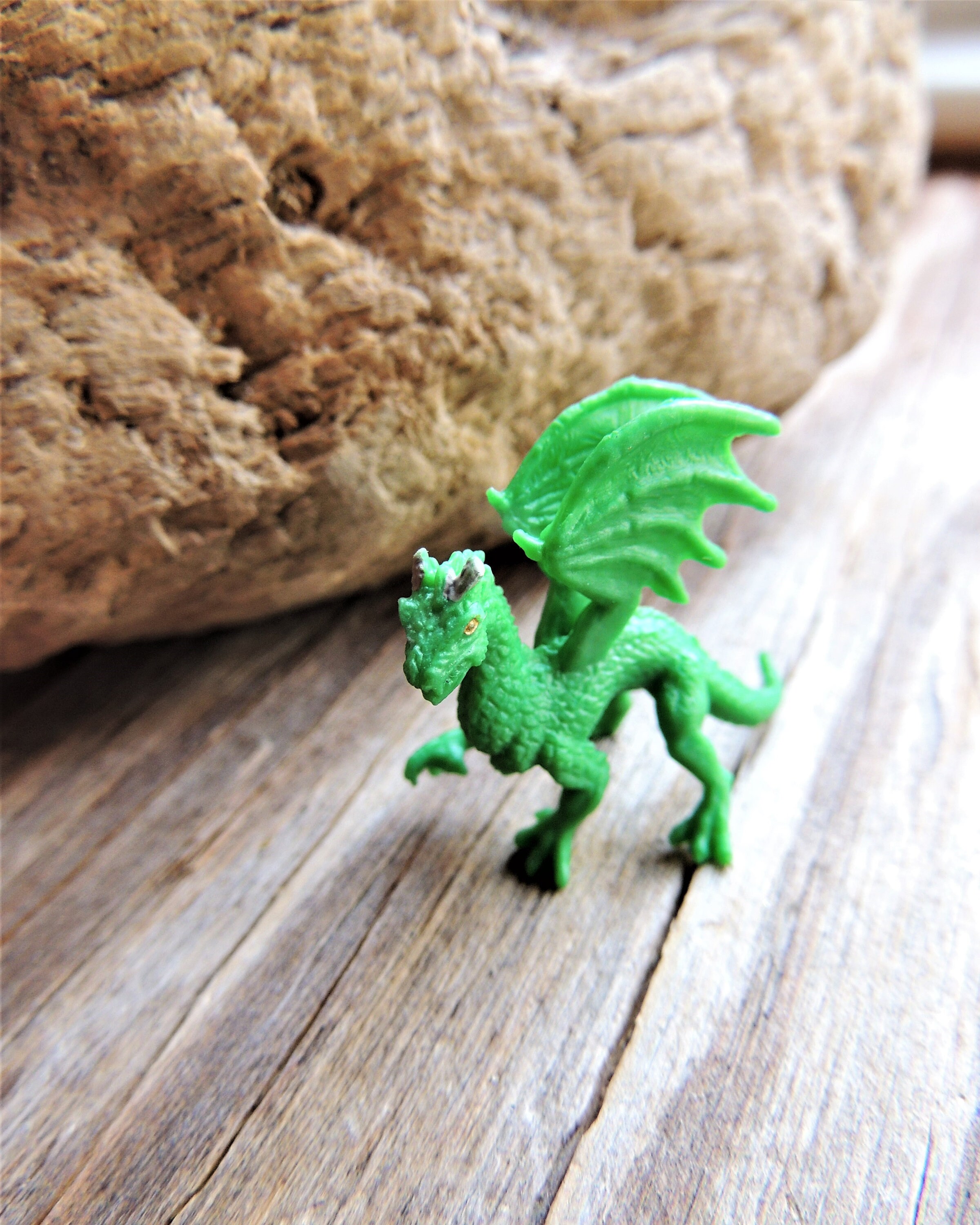 MINIATURE Green DRAGON Figurine Mini Figures Fairy Garden Dollhouse ...