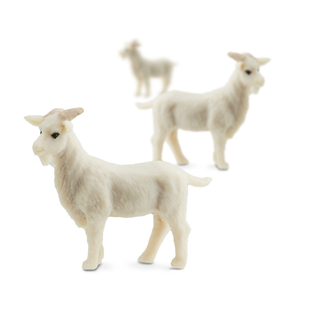 GOAT MINIATURE Set Farm Animals Figurine Figure Terrarium Dollhouse ...