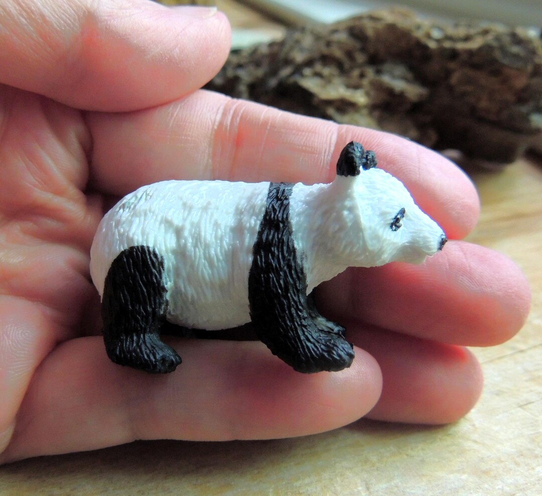 MINIATURE PANDA CUB Baby Animal Figures Figurine Fairy Garden Dollhouse ...