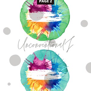 Watercolor Paint Splatter PRINTABLE PDF RA Door Decs Student Desk Name ...