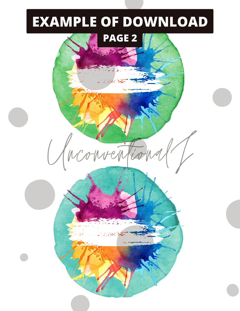 Watercolor Paint Splatter PRINTABLE PDF RA Door Decs Student Desk Name ...