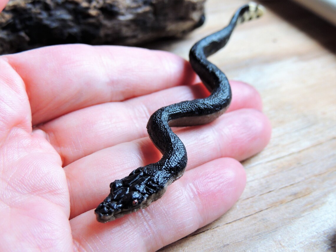 SEA SNAKE Miniature Yellow-bellied Animal Figurine Dollhouse Diorama ...
