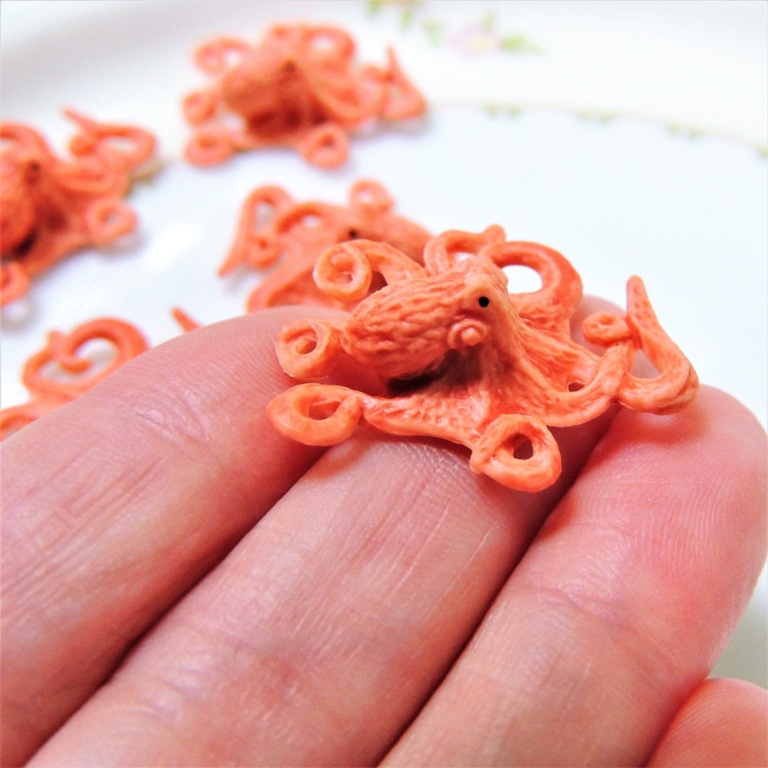 Octopus Tiny MINIATURE Figurines Sea Life Animals Figure Fairy Garden ...