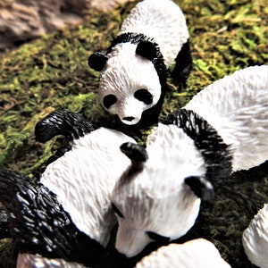 MINIATURE PANDA Bear Animal Figure Figurine Dollhouse Diorama Terrarium ...