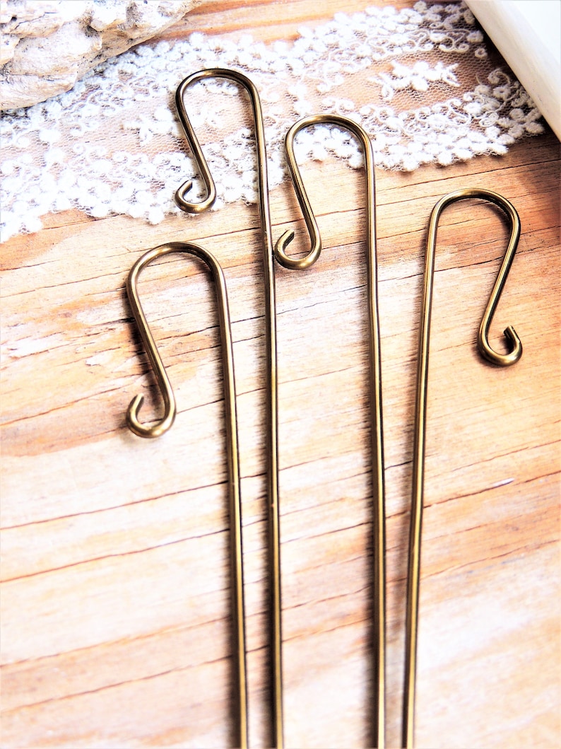 WIRE TABLE NUMBER Holder Tall Place Card Holders Sticks Stems Floral ...