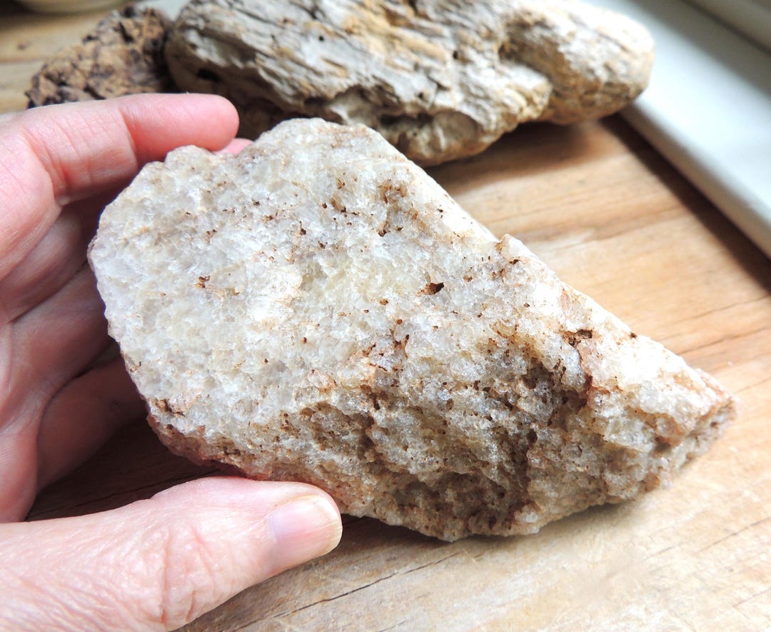 Large RAW QUARTZ CRYSTAL Rock Chunk White Snow Milky Natural Unpolished ...