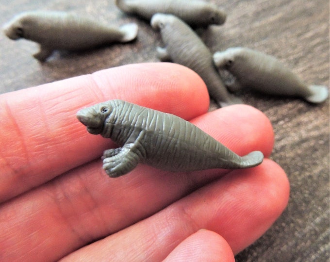 MINIATURE Manatee Marine Sea Life Animals Tiny Figurines Figures ...