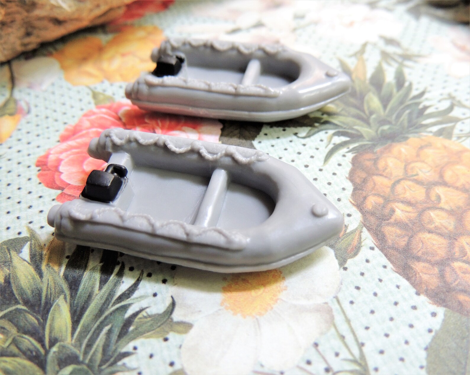 MINIATURE ZODIAC RAFT Inflatable Boat Figure Figurine Fairy Garden ...