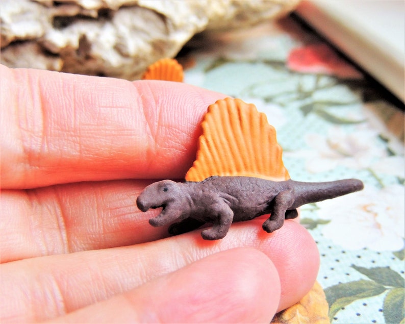 MINIATURE DINOSAUR Dimetrodon Animal Figurines Figure Fairy - Etsy