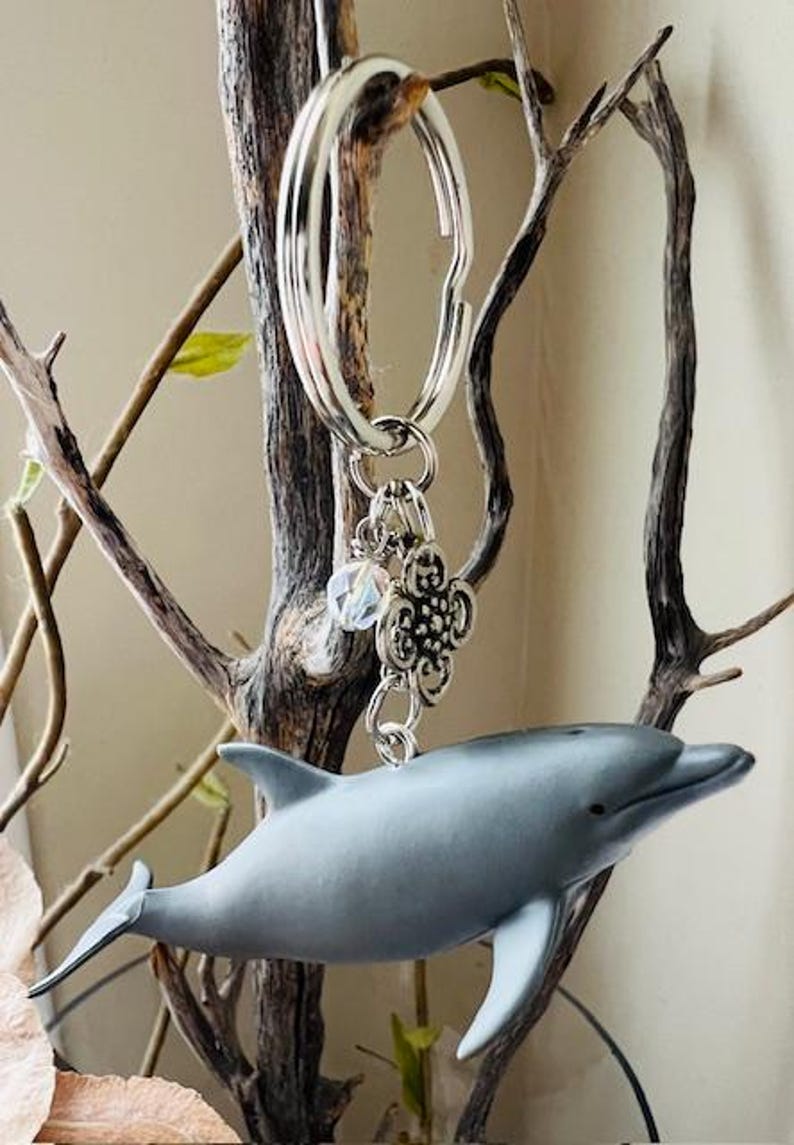 KEYCHAIN Key Chain DOLPHIN Key Ring Key Fob Animal Cute Fun Cool Unique ...